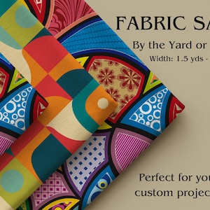 Chic Symmetrical Drapes, Seamless Geometric Window Curtain, Repeating ...