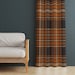 Checked Window Drape, Stylish Decorative Shade for Kitchen, Plaid ...