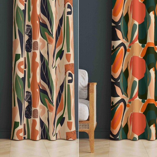 Nature Window Curtains - Etsy