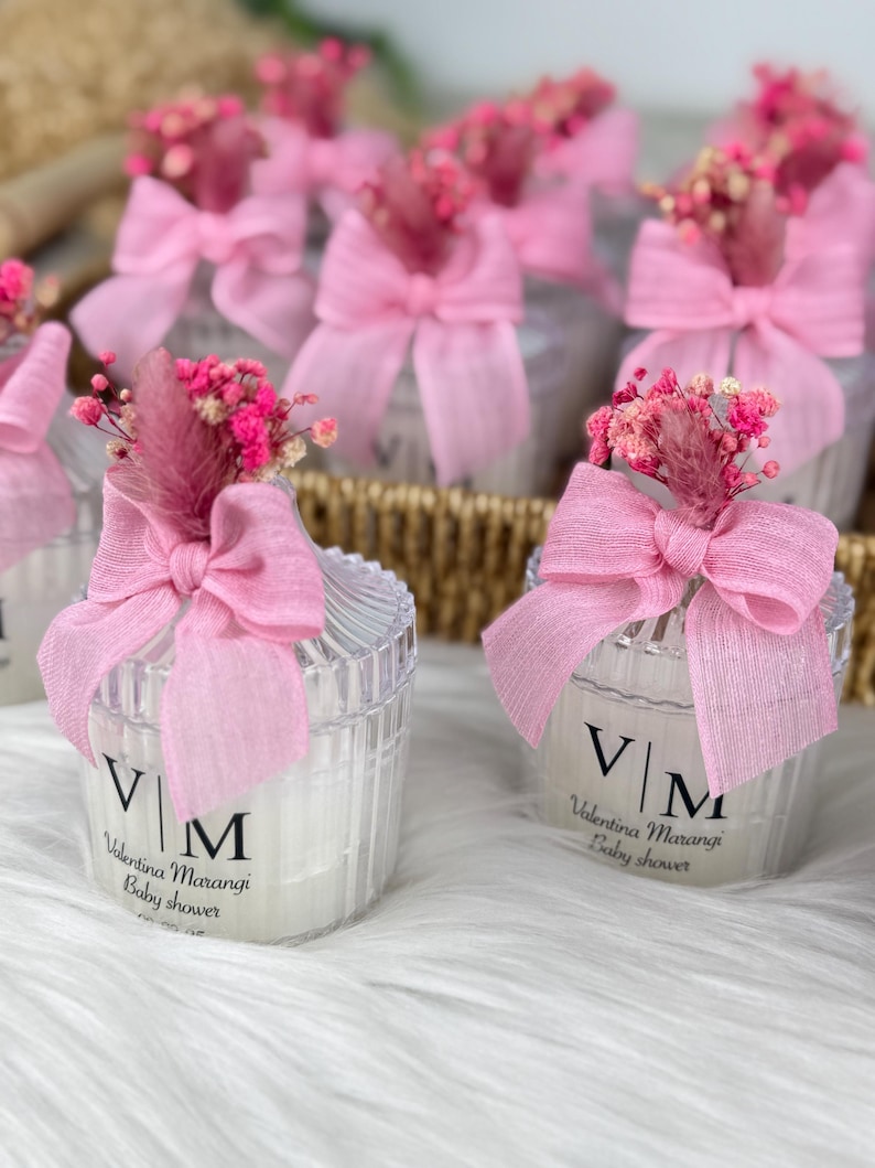 Personalized Wedding Candle Favor Vanilla Scented Acrylic Jar Custom ...