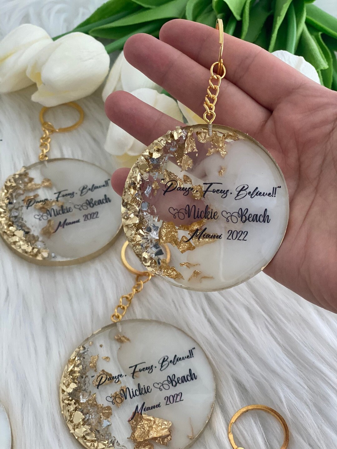 Wedding Favor, Wedding Keychain, Epoxy Keychain , Engagement Favor ...