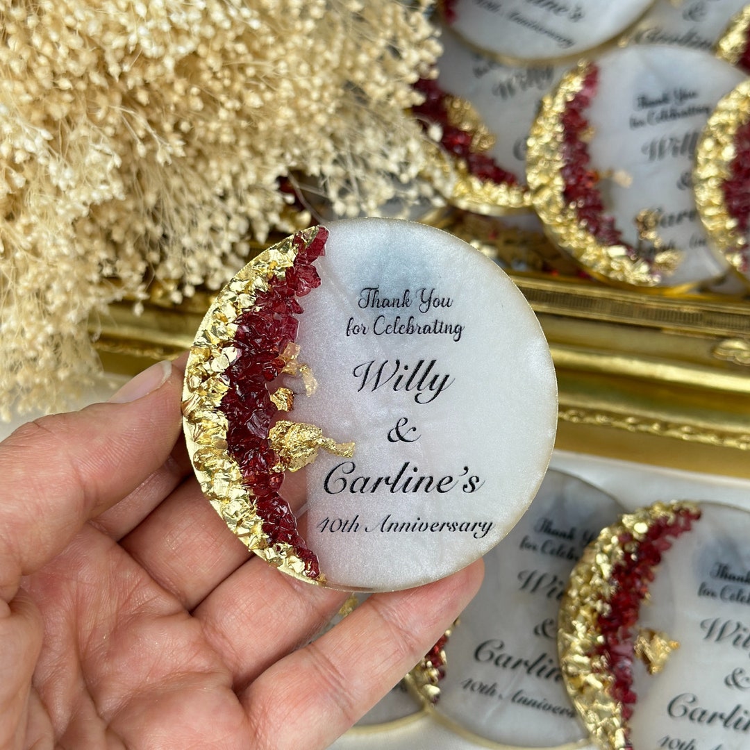 Wedding Magnet, Wedding Favors, Epoxy Magnet, Engagement Favors,epoxy ...