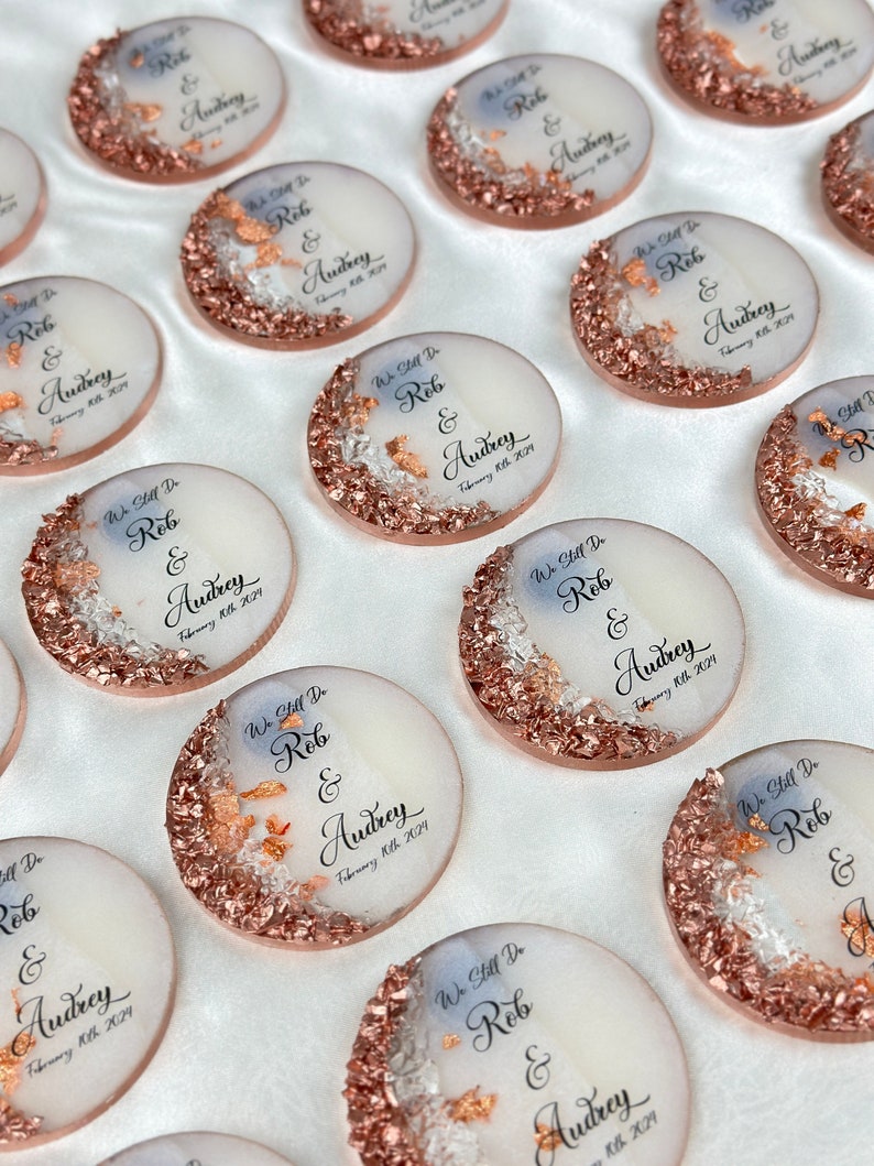 Copper Epoxy Magnet,personalized Magnet Favor,engagement Gift,bridal ...