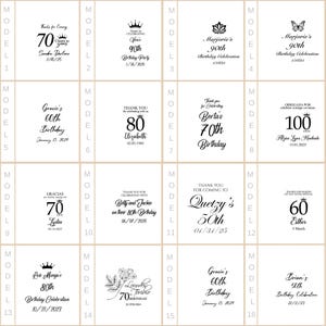 Personalized 50th Birthday Adult Party Magnet, 40th,50th,60th,70th,80th ...