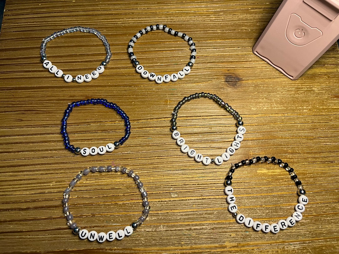 Matchbox Twenty Song Title Bracelet: Rob Thomas Song Beaded Jewelry - Etsy