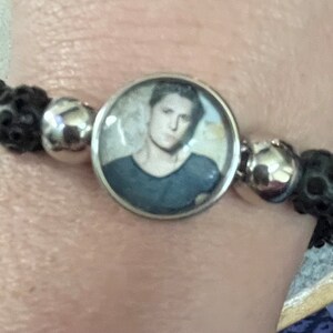 Rob Thomas Photo Snap Bracelet Fits 18-20mm Matchbox 20 Black Sparkle ...