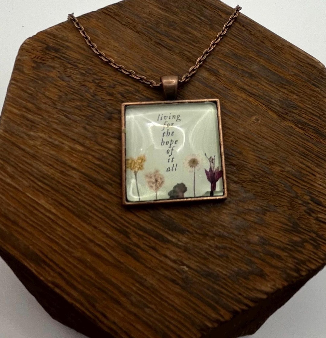 August Song Lyrics “living for the Hope of It All” Handmade Copper ...