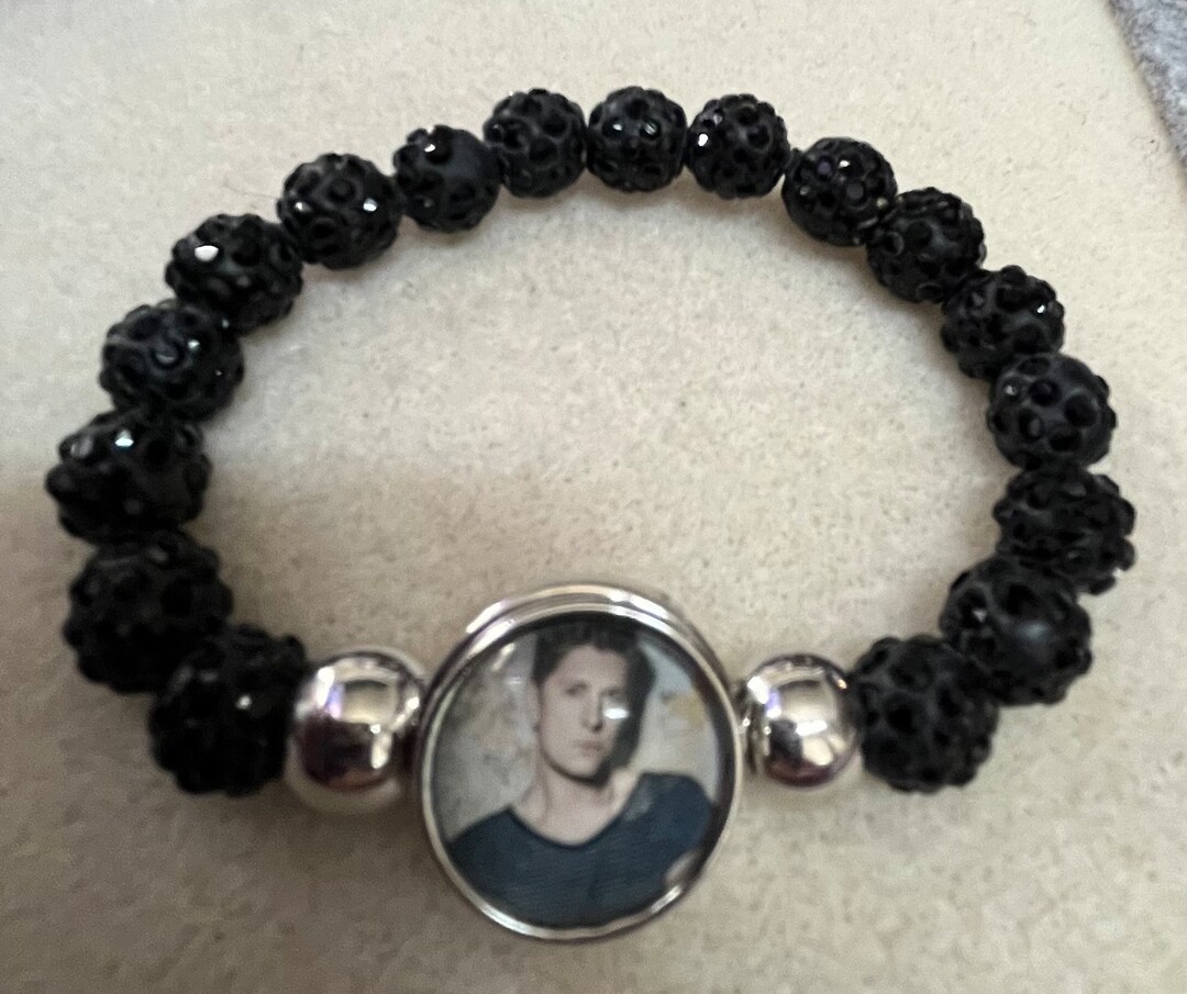 Rob Thomas Photo Snap Bracelet Fits 18-20mm Matchbox 20 Black Sparkle ...