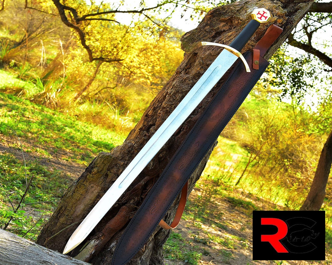 Handmade Sword Historically Accurate Crusader Sword Scabbard Included ...