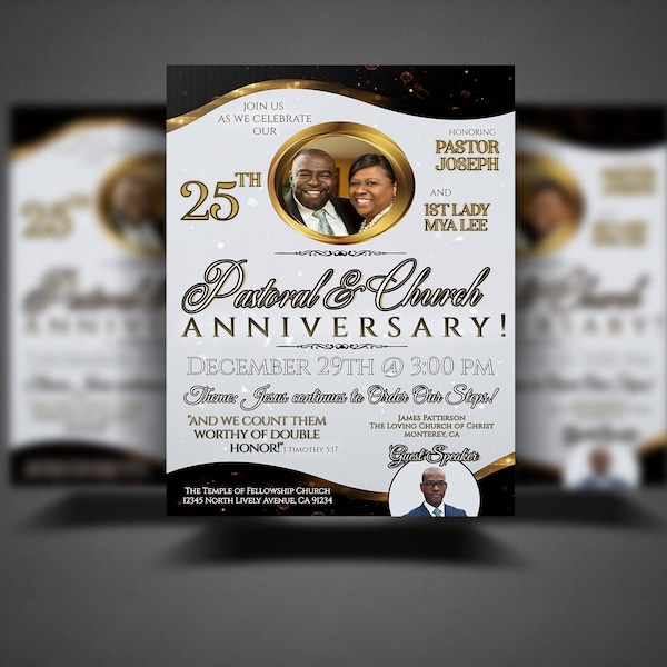Black Church Pastor Anniversary Programs - Etsy