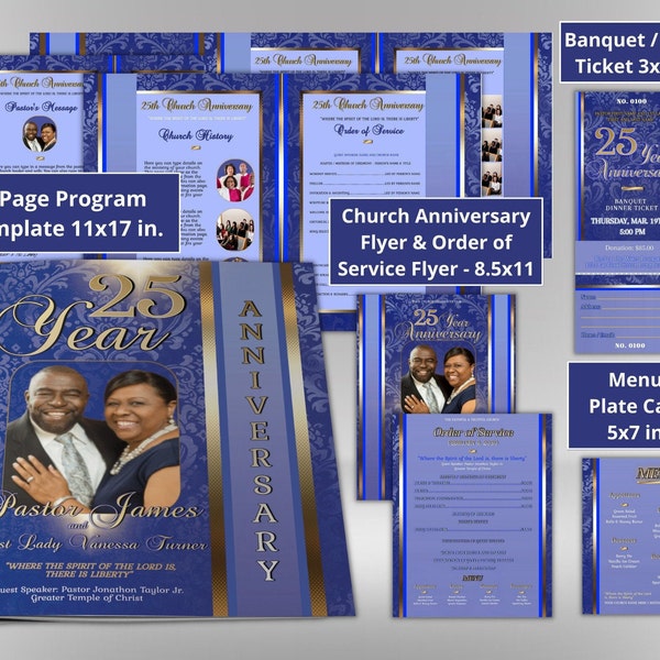 Church Anniversary Banquet Program - Etsy