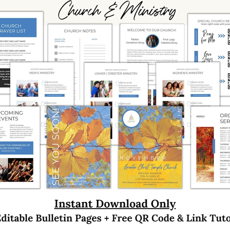 Church Weekly Bulletin - Etsy