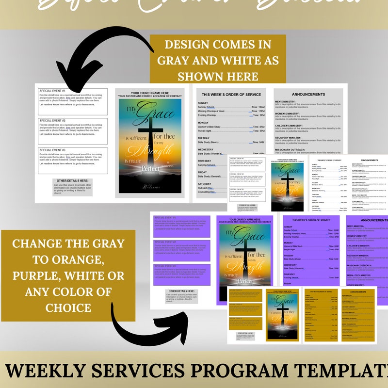 Church Weekly Bulletin - Etsy