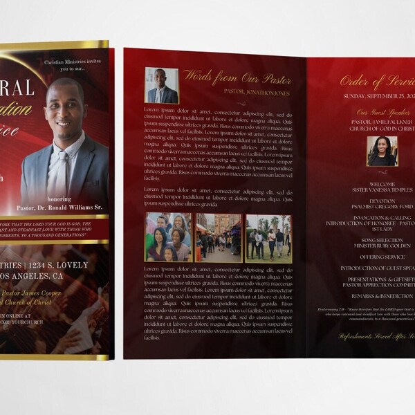 Pastoral Anniversary Program - Etsy