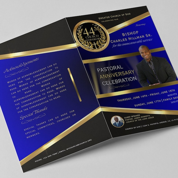 Pastor Installation Program Template - Etsy