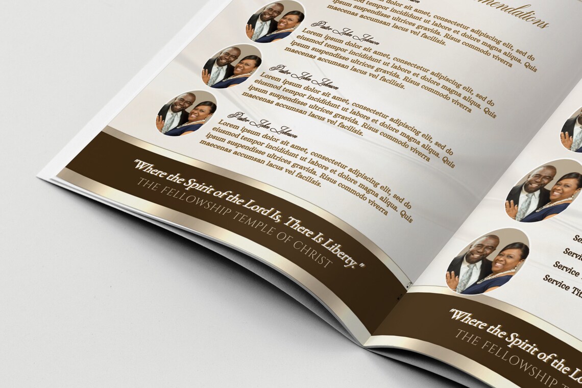 CORJL Pastor & Wife Church Anniversary Program Booklet Template ...