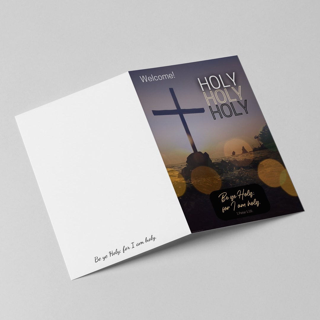 PDF Church Bulletin Cover | Worship Service | Instant Digital Download ...