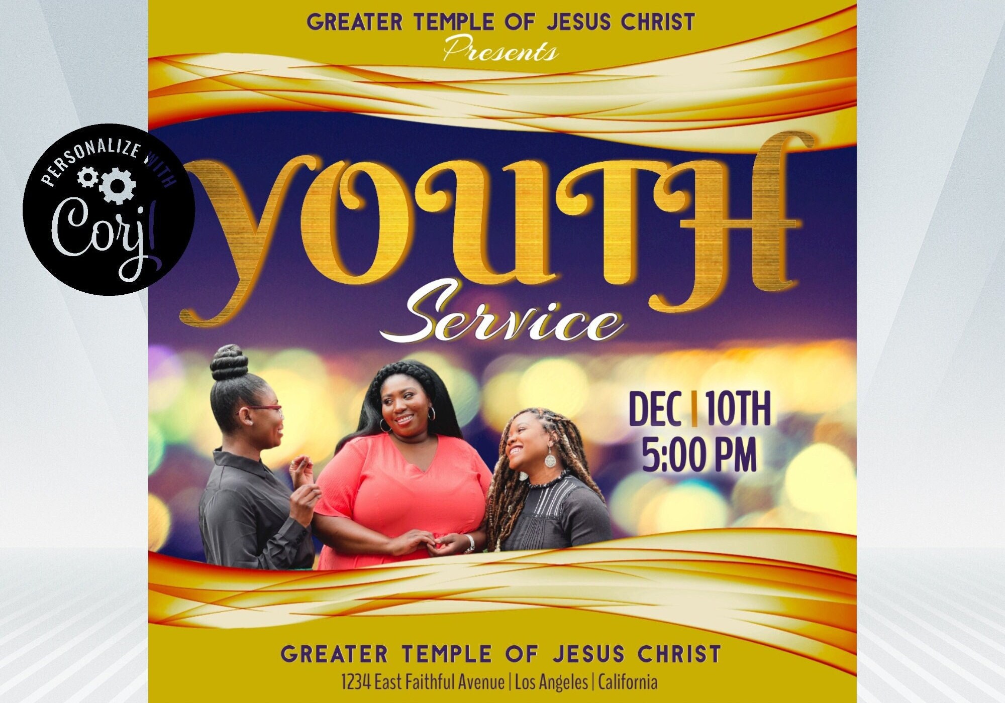Youth Service Flyers Templates