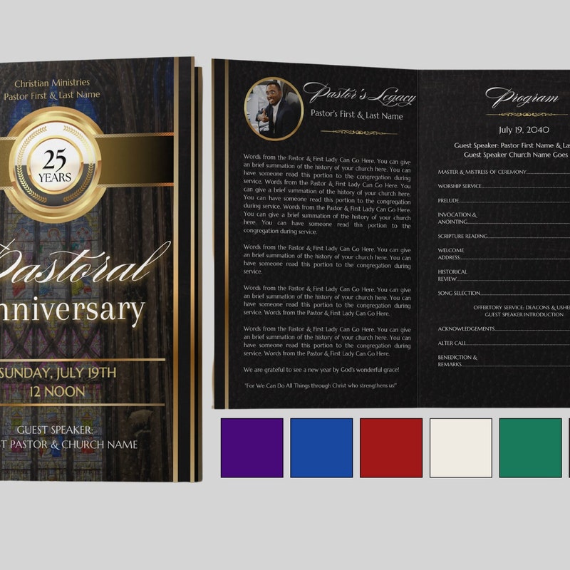 Black Church Pastor Anniversary Programs - Etsy