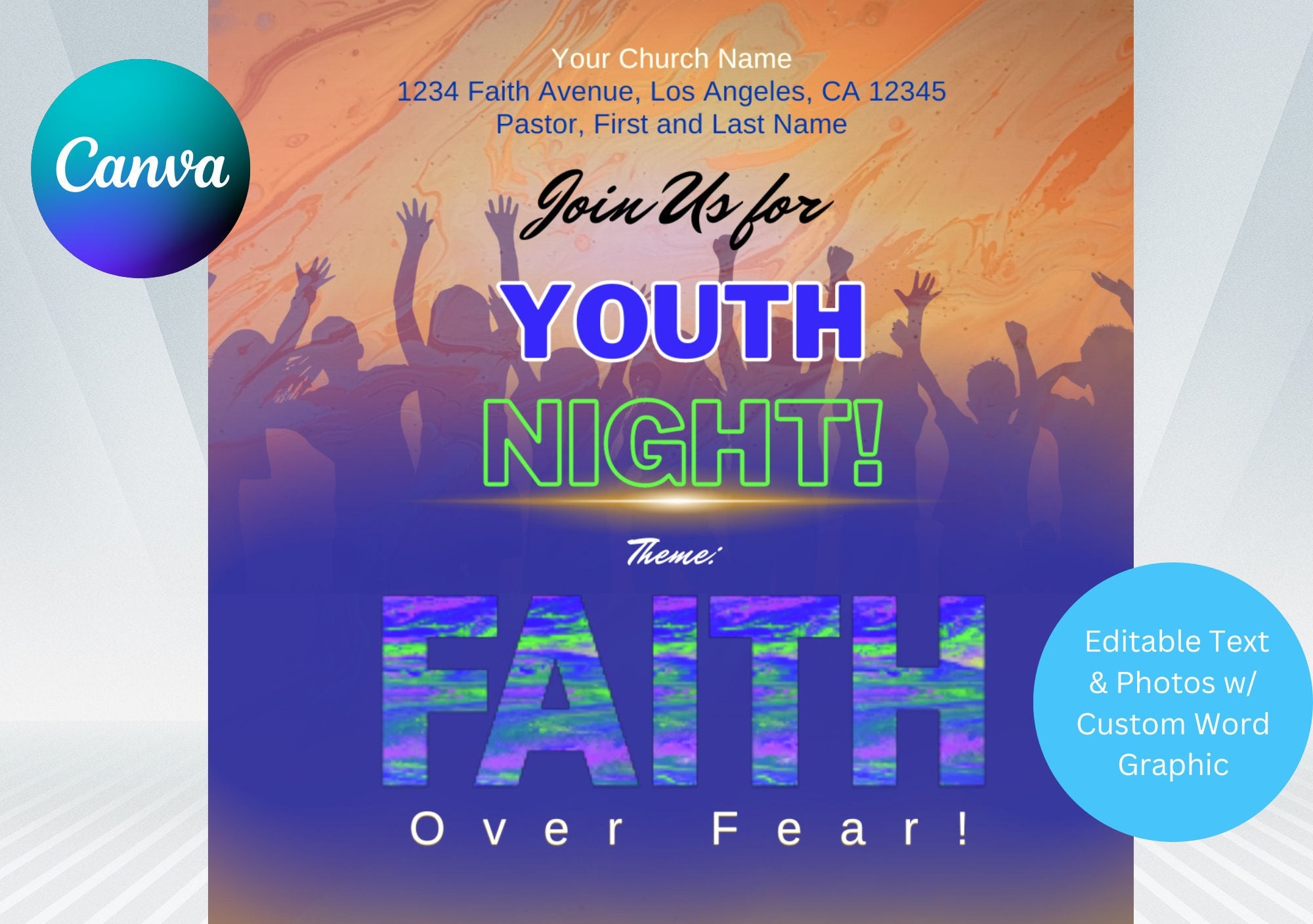 Youth Service Flyers Templates
