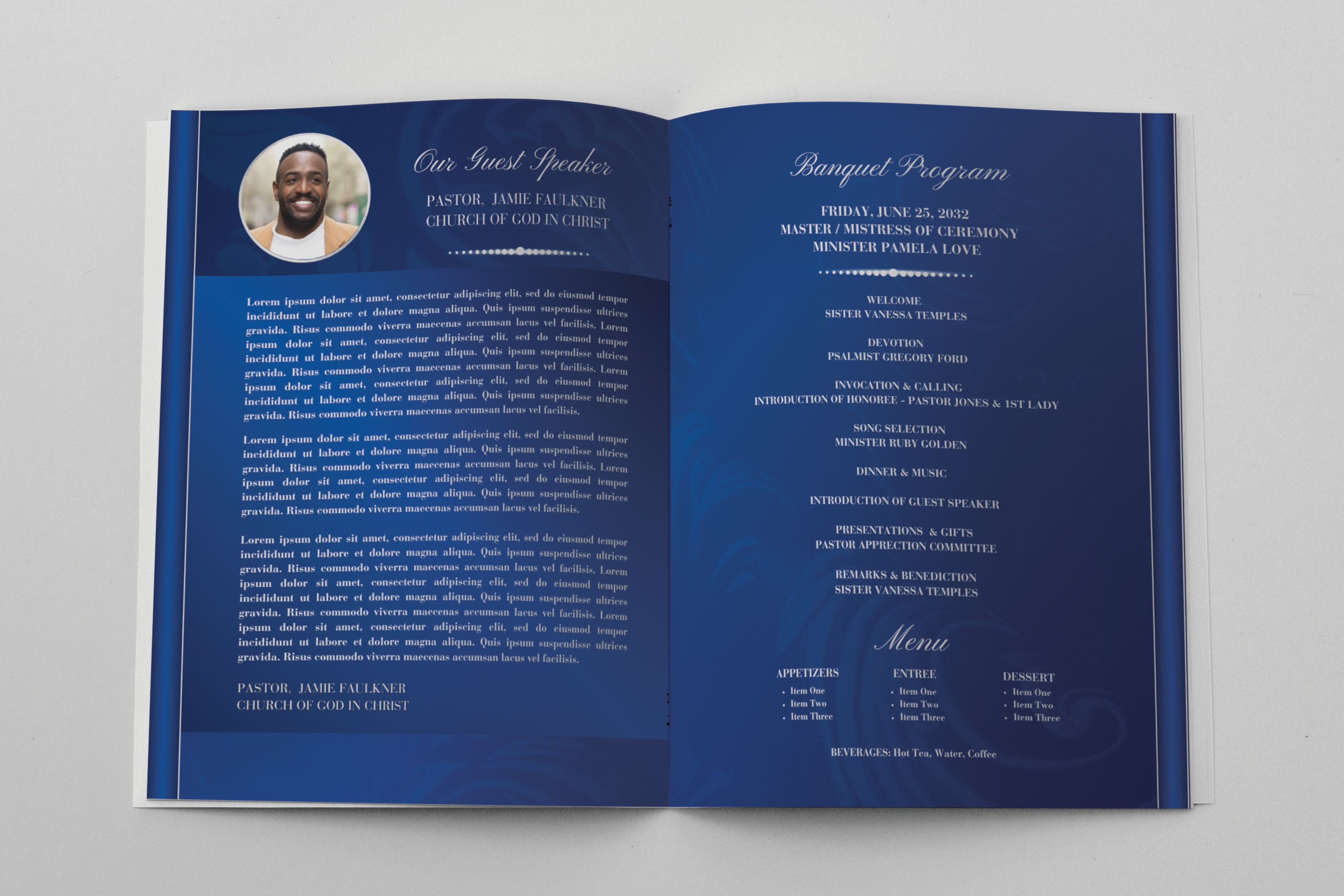 Canva Pastoral Installation Pastor Program Template | Editable in Canva ...
