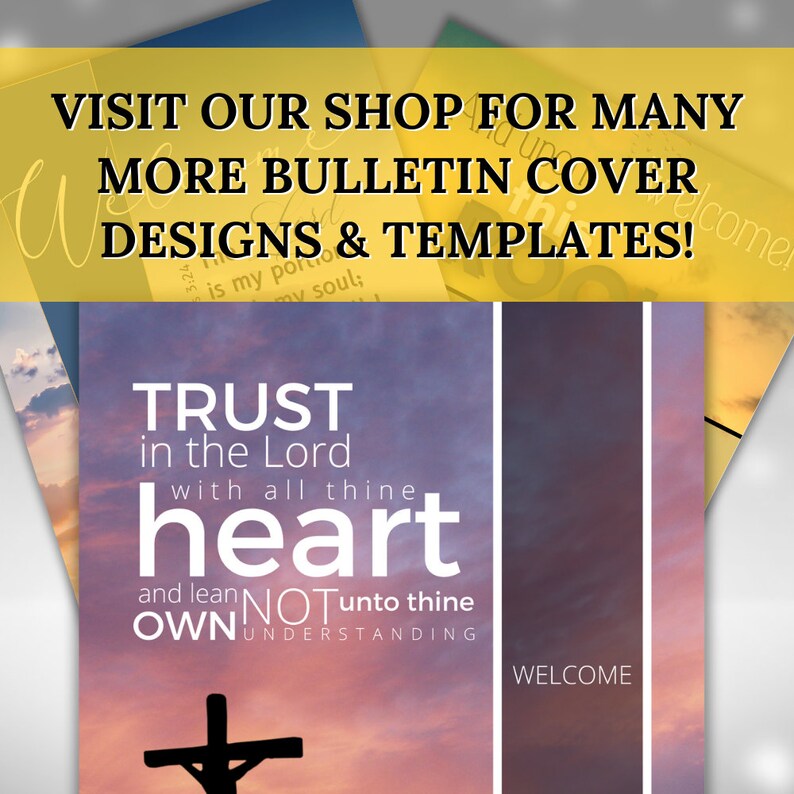 Worship Bulletin Cover Welcome PDF Download Printable - Etsy