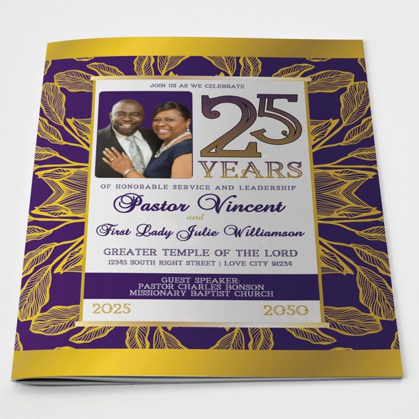 Pastoral Anniversary Program - Etsy