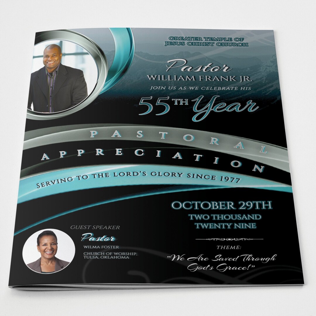 CORJL Church Anniversary Program Template | Pastor Appreciation Service ...