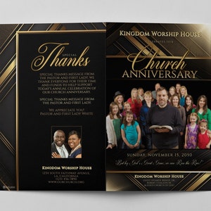 CORJL Pastor & Wife Church Anniversary Program Booklet Template ...
