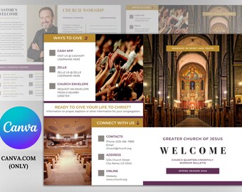 Welcome Church Brochure - Etsy