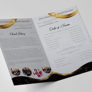 CORJL Pastor / Church Anniversary Program Booklet Template | Editable ...