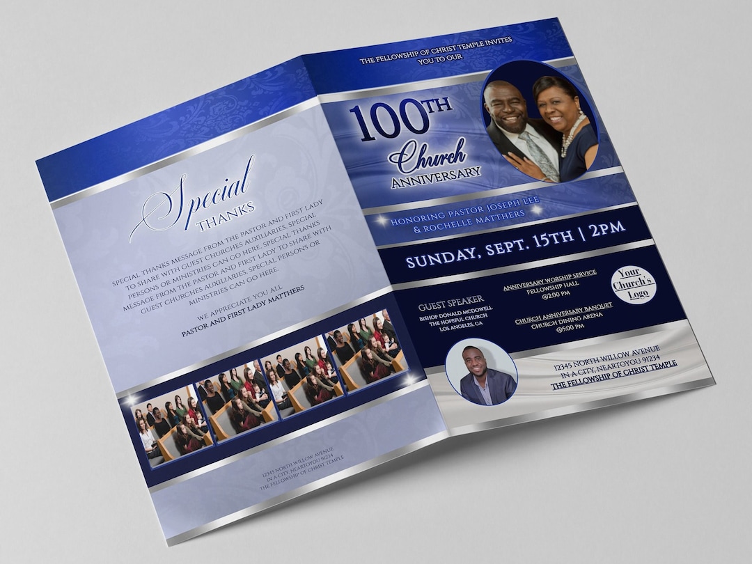 Pastor's Appreciation Program Template Church Anniversary Editable in ...