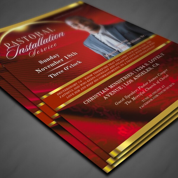 Pastoral Installation Flyer - Etsy