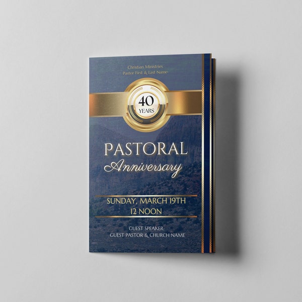 Pastor and Wife Anniversary Program - Etsy
