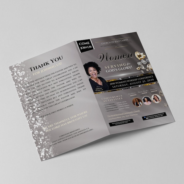 Women's Conference Program Template - Etsy