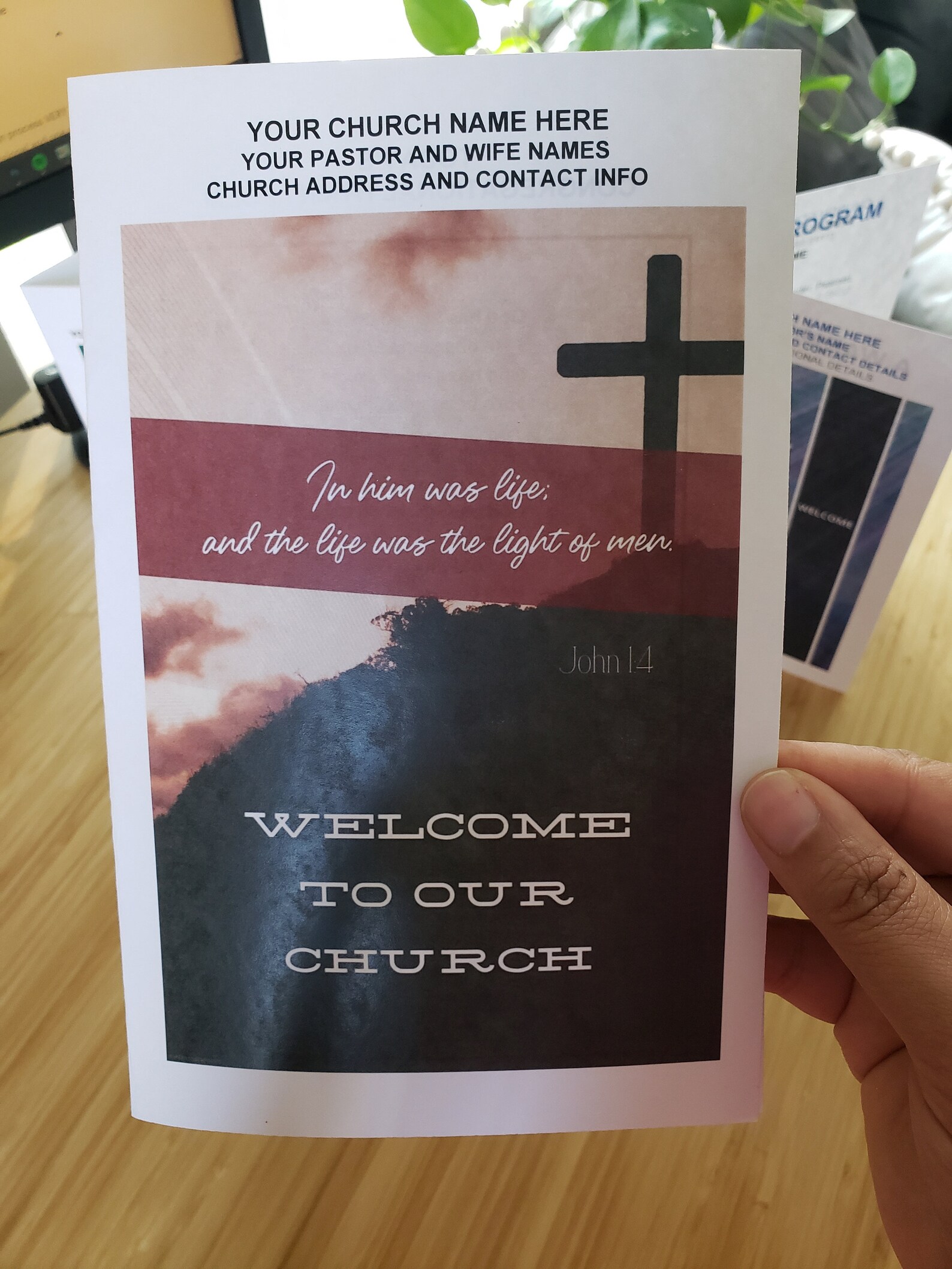 Editable Church Service Bulletin Template 4 Pages microsoft - Etsy
