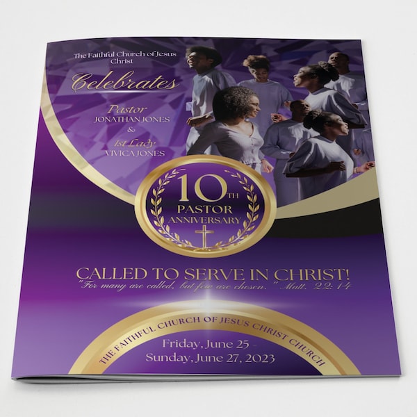 Church Anniversary Banquet Program - Etsy
