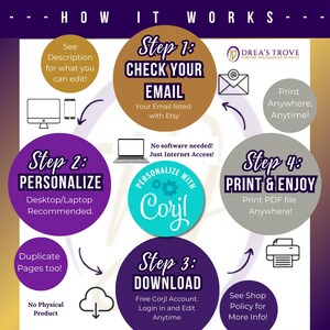 Church Anniversary Program Template | Editable in Corjl | Vintage Royal ...