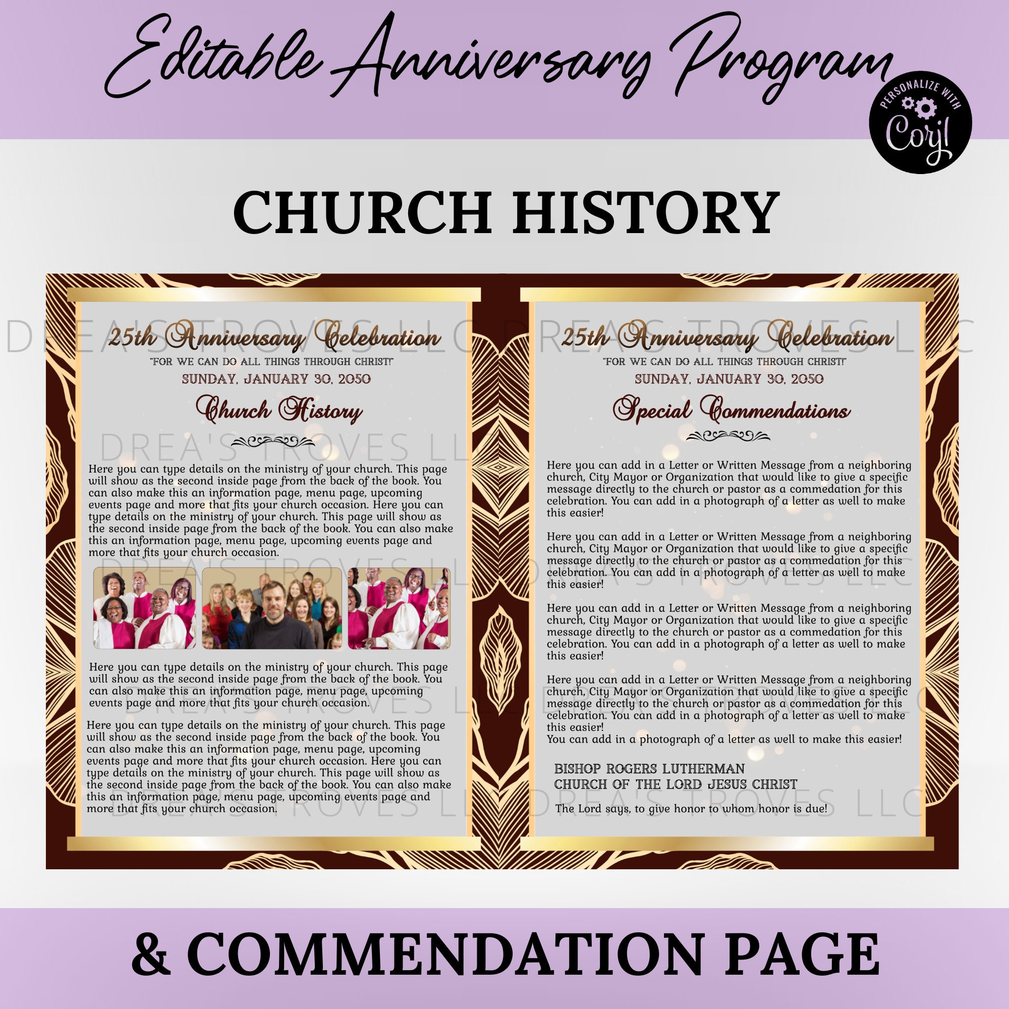 Church Anniversary Program Booklet
