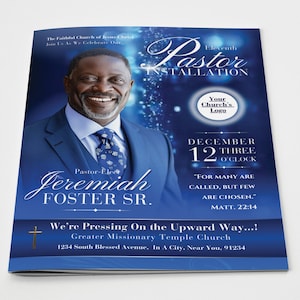CANVA Pastoral Installation Pastor Program Template | Editable in Canva ...