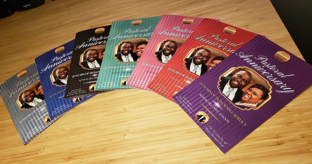 CANVA Pastor Anniversary Program Pastoral Church Template - Bundle ...