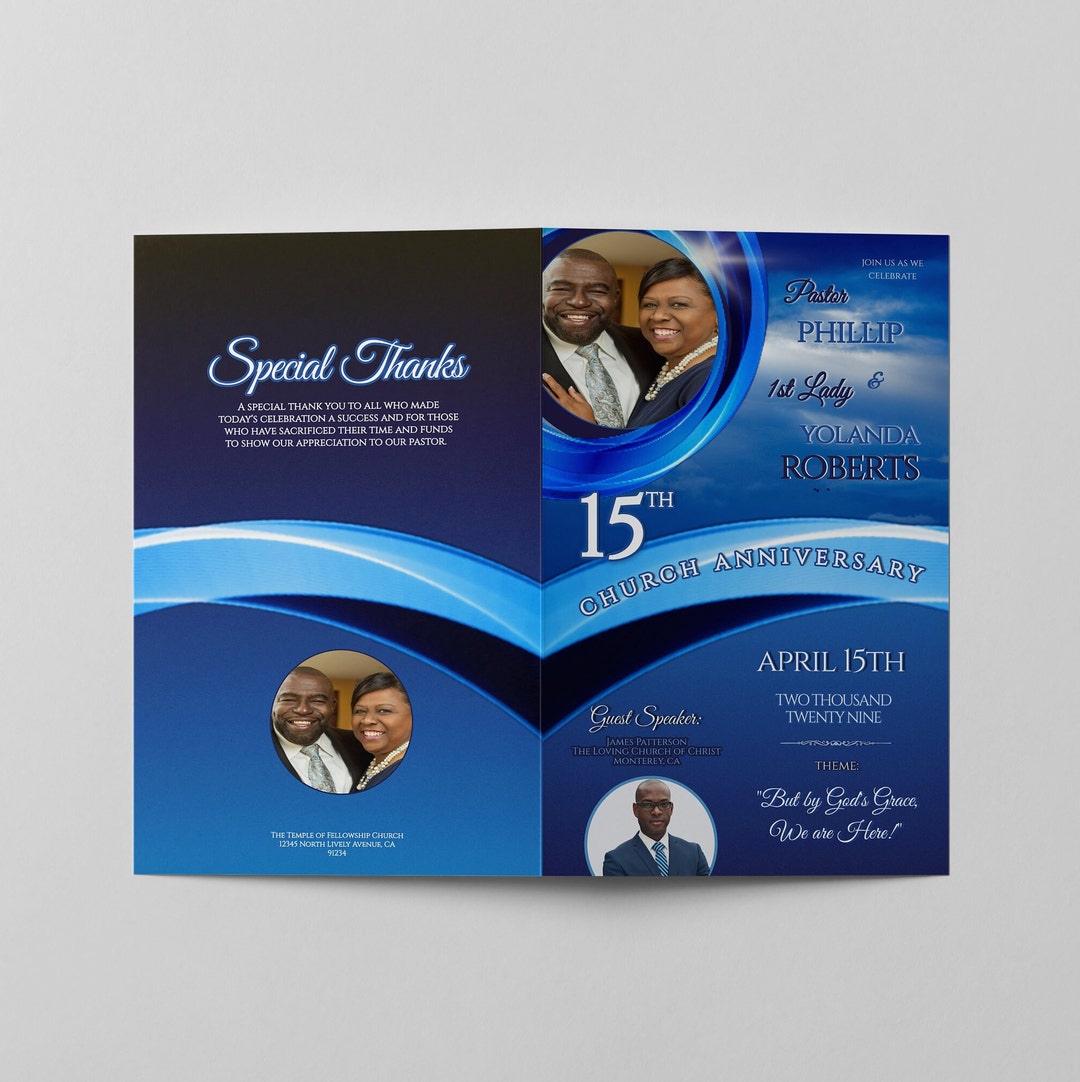 Pastor's Appreciation Program Template Church - Etsy