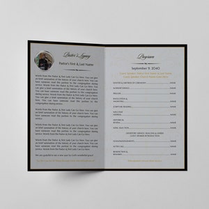 CANVA Pastoral Installation Service Brochure | Black & Gold Service ...