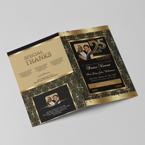Black Church Pastor Anniversary Programs - Etsy