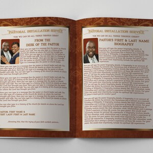 CORJL Pastoral Installation Pastor Program Template | Editable in Corjl ...