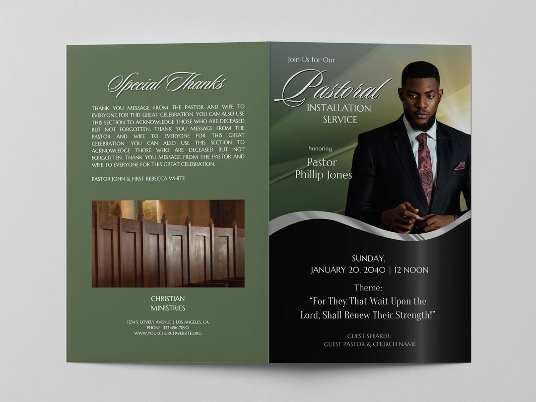 Pastoral Installation Service Brochure Pastoral Installation Service ...