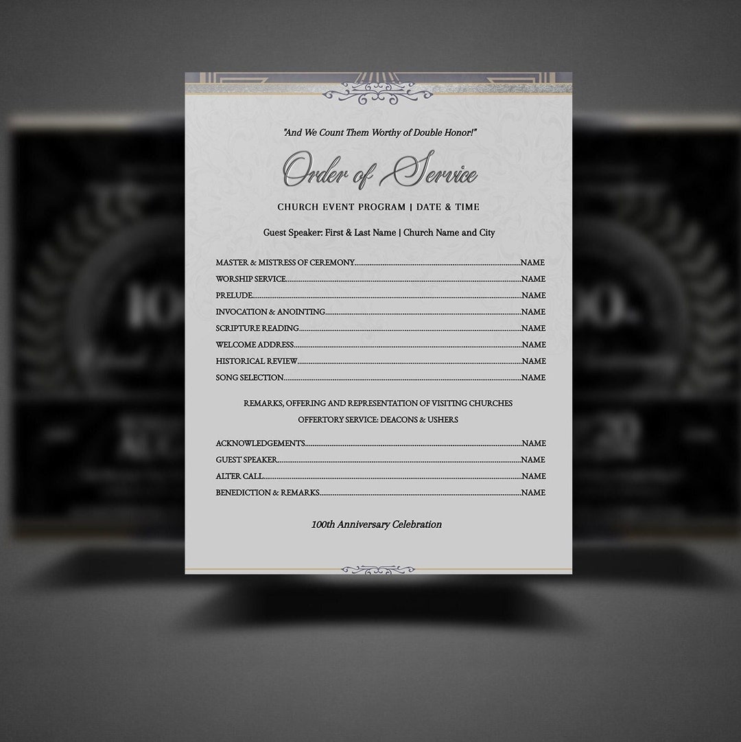 CORJL Church Anniversary Flyer Templates - Rich Black & Silver ...