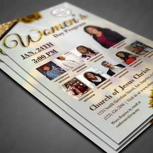 MICROSOFT Women's Church Program or Conference Flyer | Fully Designed ...