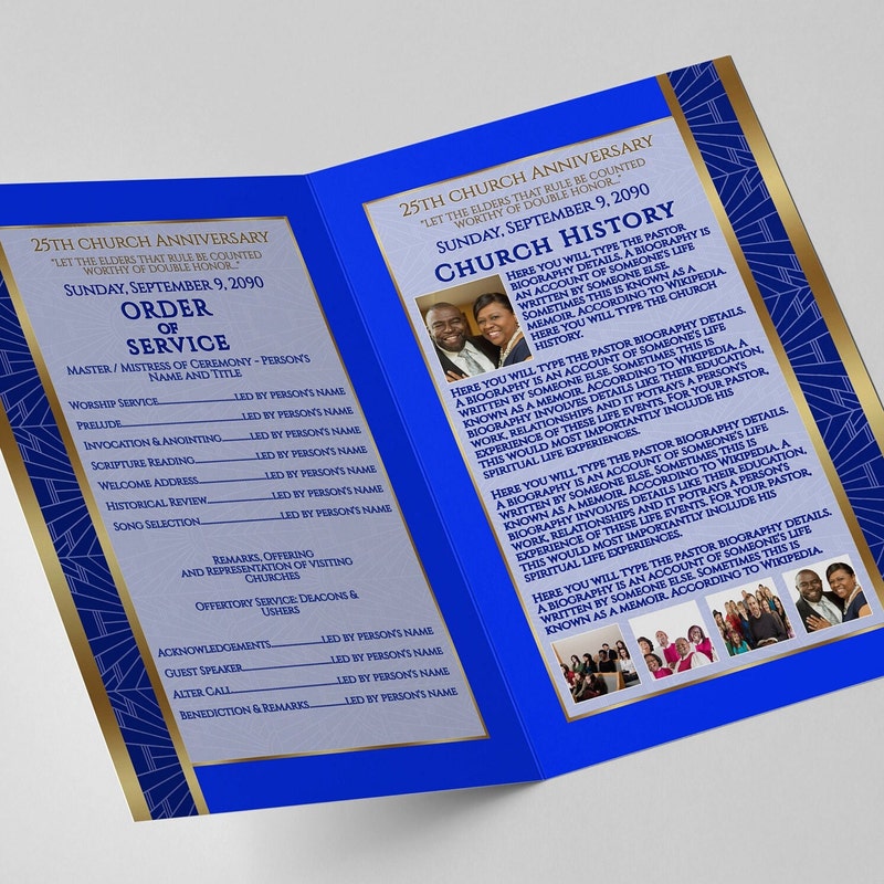 Church Anniversary Ad Booklet - Etsy