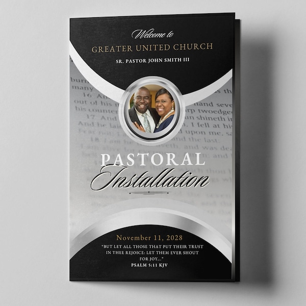 Pastor Installation Program Template - Etsy